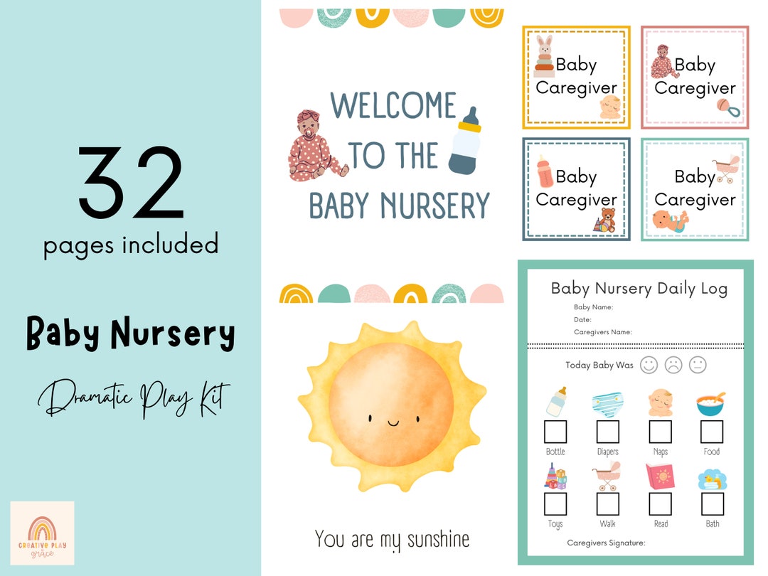 Baby Nursery Dramatic Play, Pretend Play, Play Kit, Classroom Dramatic ...