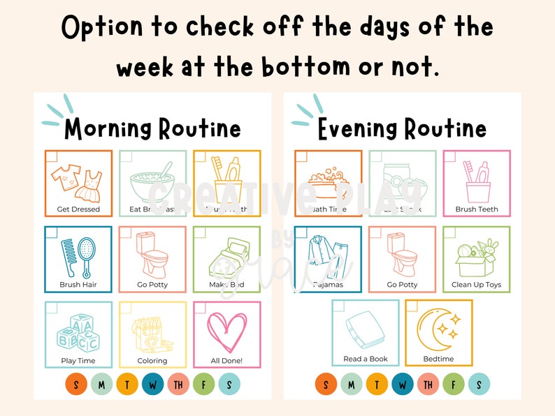 Simple Kids Editable Chore Chart, Routine Chart, Responsibilities, Kids ...