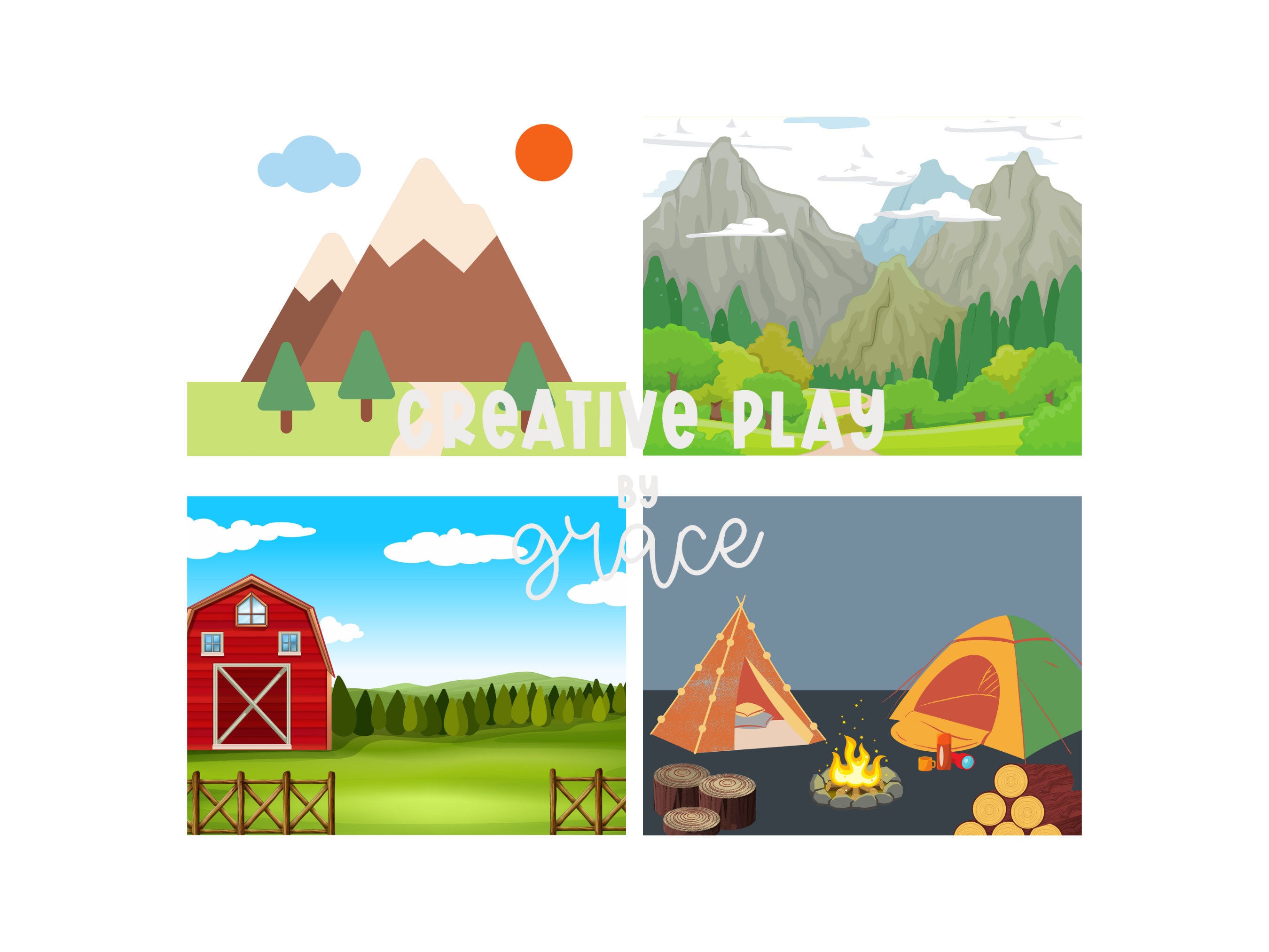 FUN Play Doh Mat/scenes Visual Cards Printable Play Doh Activities ...