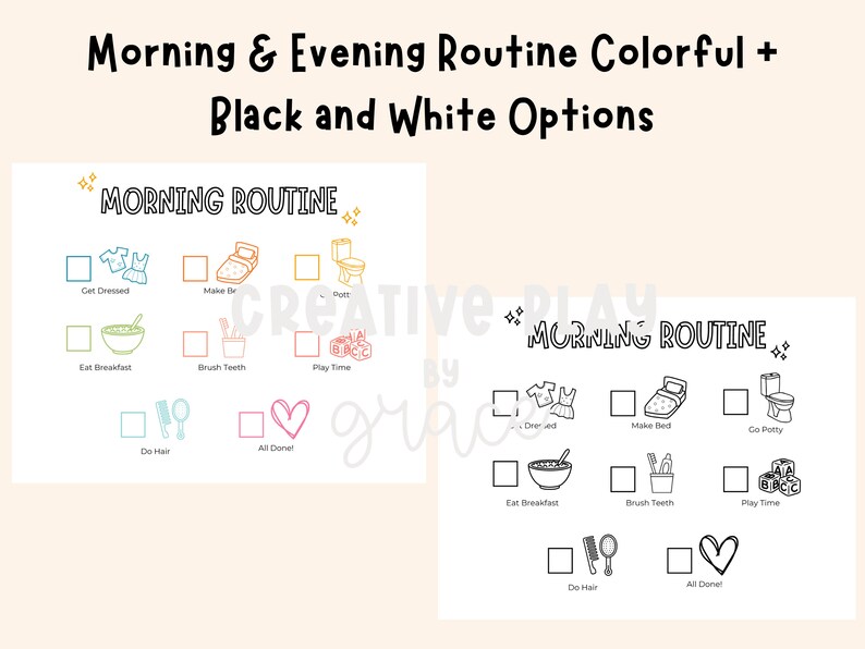 Simple Kids Editable Chore Chart, Routine Chart, Responsibilities, Kids ...