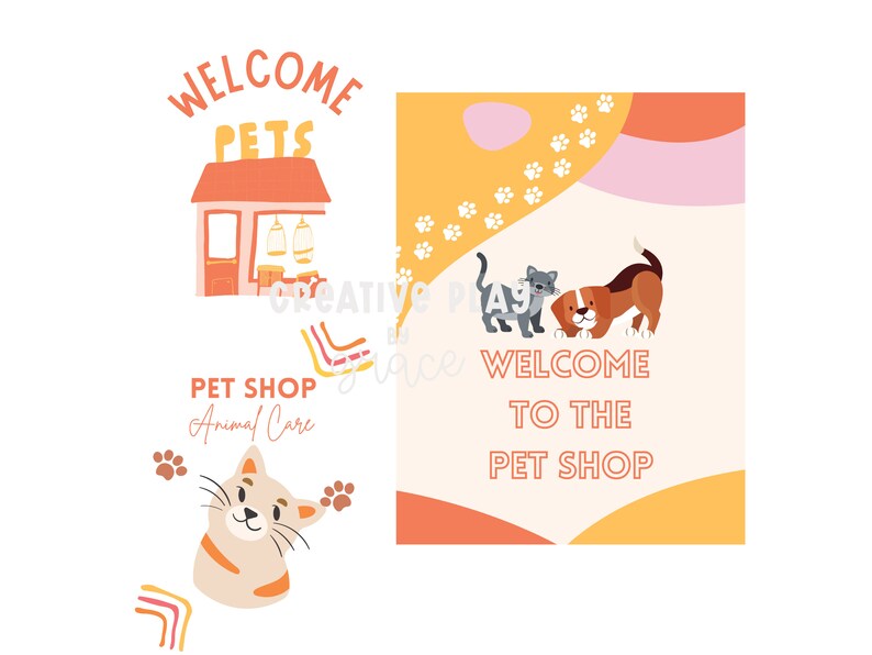 Pet Shop Dramatic Play Pretend Play Play Kit Classroom - Etsy