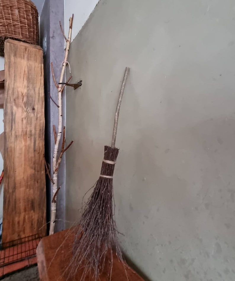Real Birch Broom Natural Small Broom Decorative Broom Witch's Broom ...
