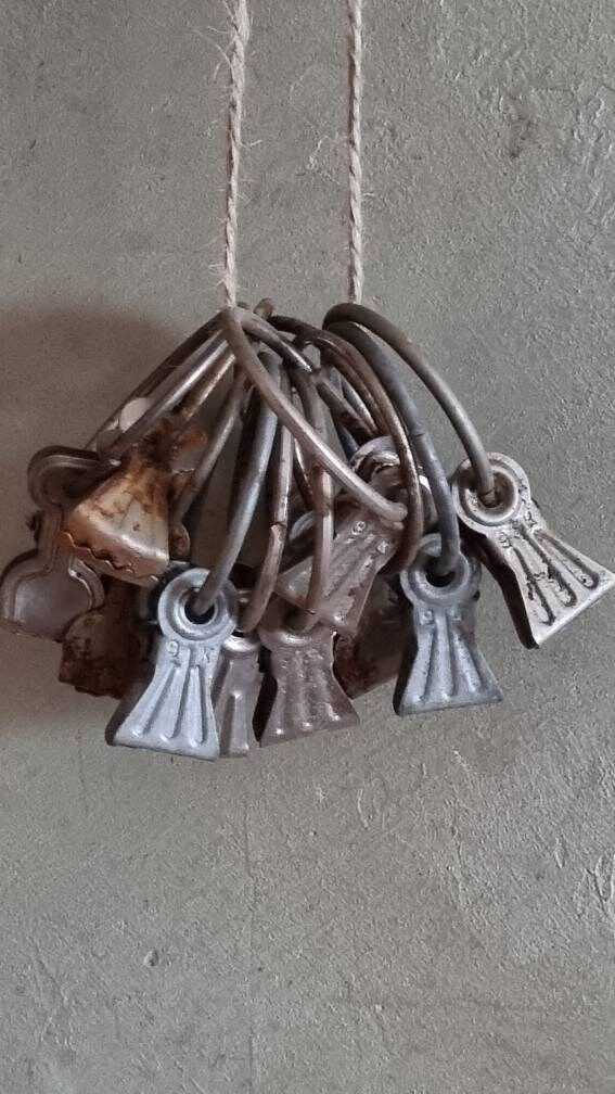 Set of 12 Vintage Rusty Metal Rings Pole Curtain Rings With - Etsy