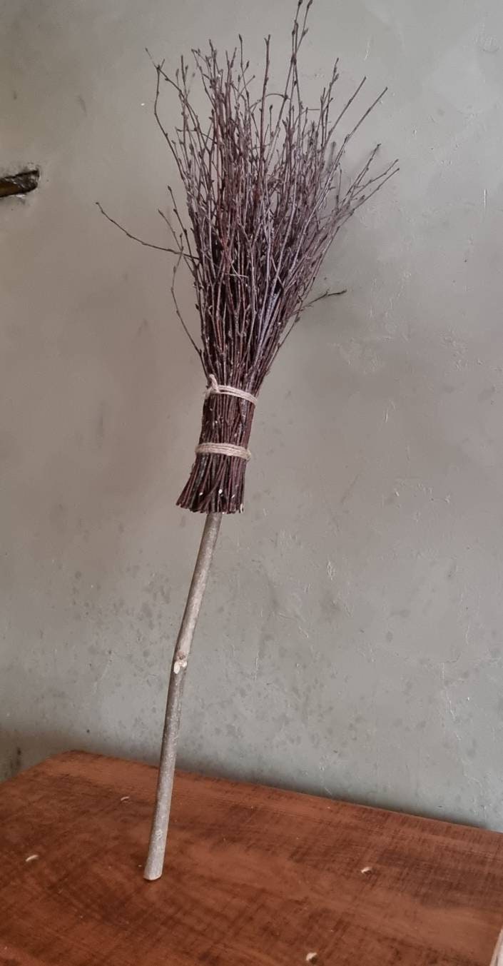 Real Birch Broom Natural Small Broom Decorative Broom Witch's Broom ...