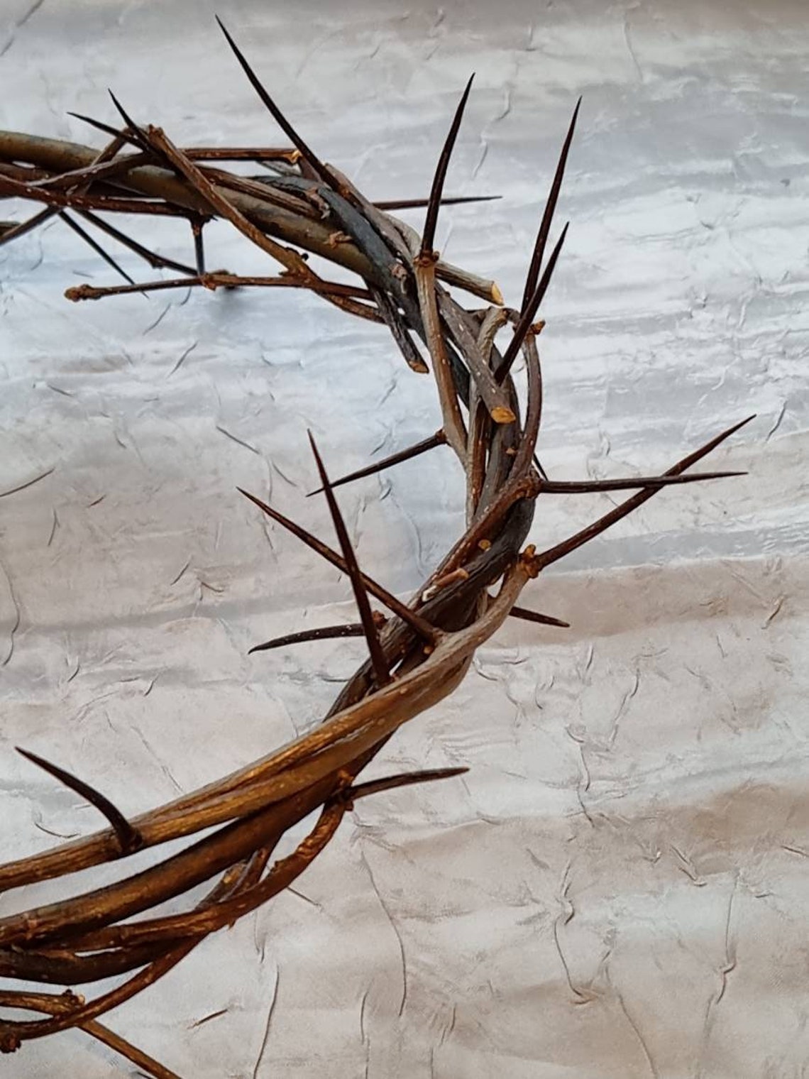 Crown of Thorns 6"-12"wooden Wreath Hawthorn Thornkrone Sharp Thorn ...