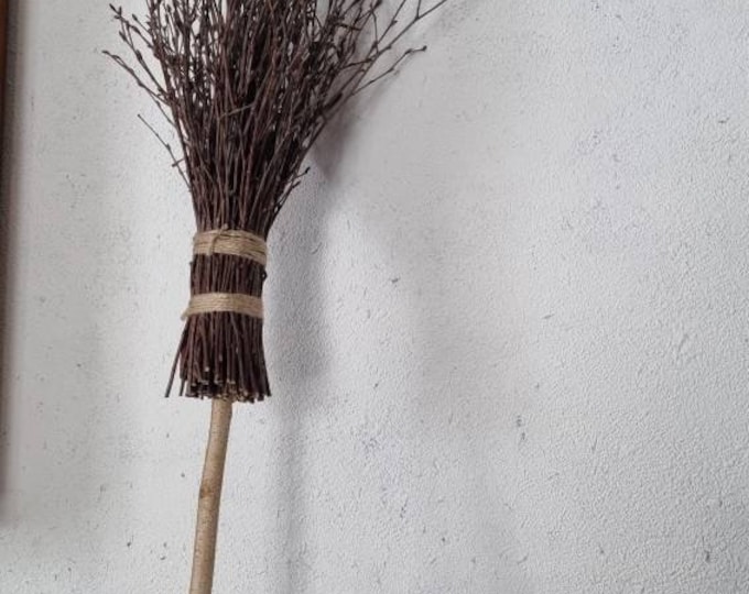 Real Birch Broom Natural Small Broom Decorative Broom Witch's Broom ...