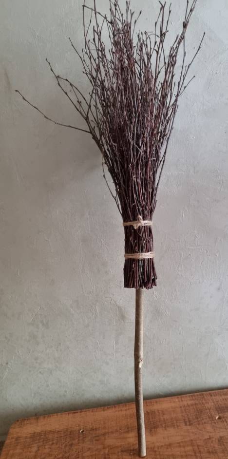 Real Birch Broom Natural Small Broom Decorative Broom Witch's Broom ...