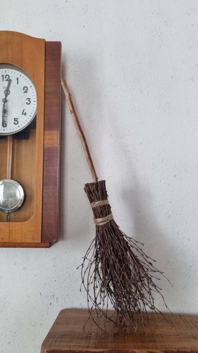 Real Birch Broom Natural Small Broom Decorative Broom Witch's Broom ...