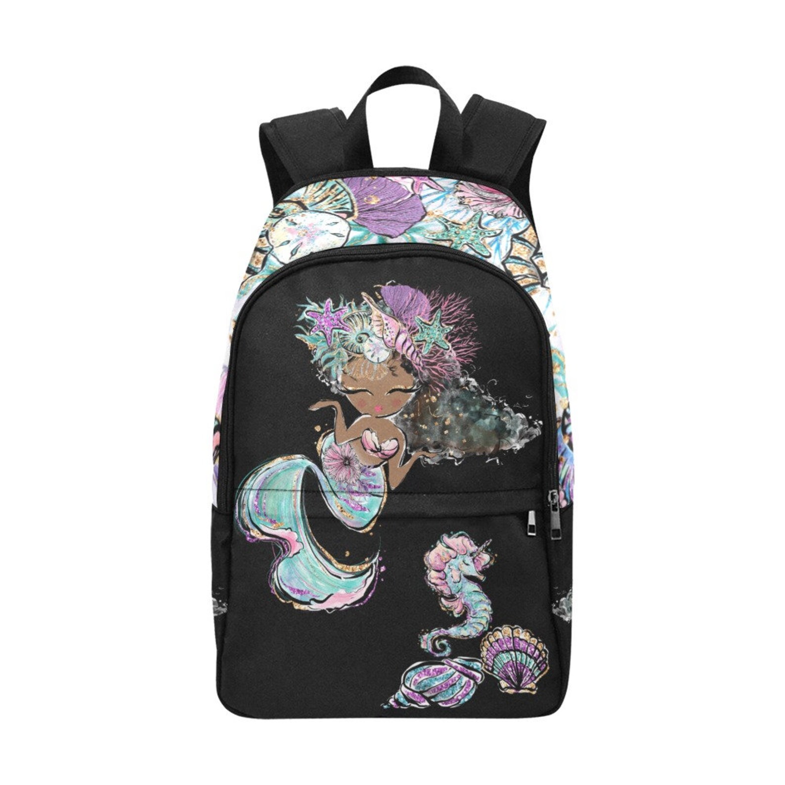 Custom Black Mermaid Backpack Free Shipping Within the US - Etsy