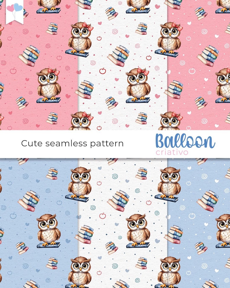 Owl Teacher Clipart Pack, Digital Watercolor Illustration, Party ...