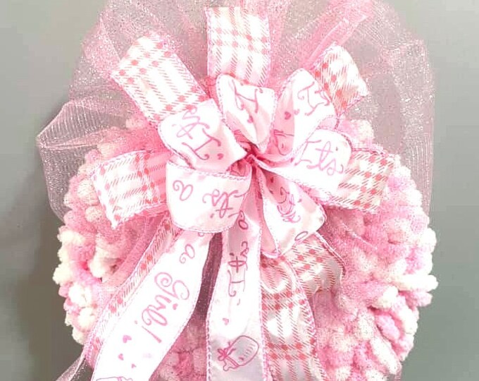 Baby Girl Ribbon Wreath - Etsy