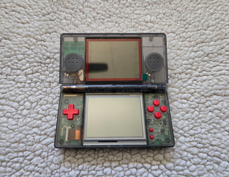High Quality Custom Nintendo DS Lite- Smoke Gray W/ Red Buttons - Etsy