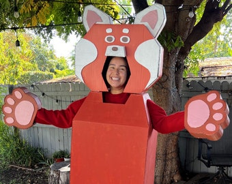 RED PANDA Cardboard Piñata Templates PDF D.I.Y Homemade - Etsy