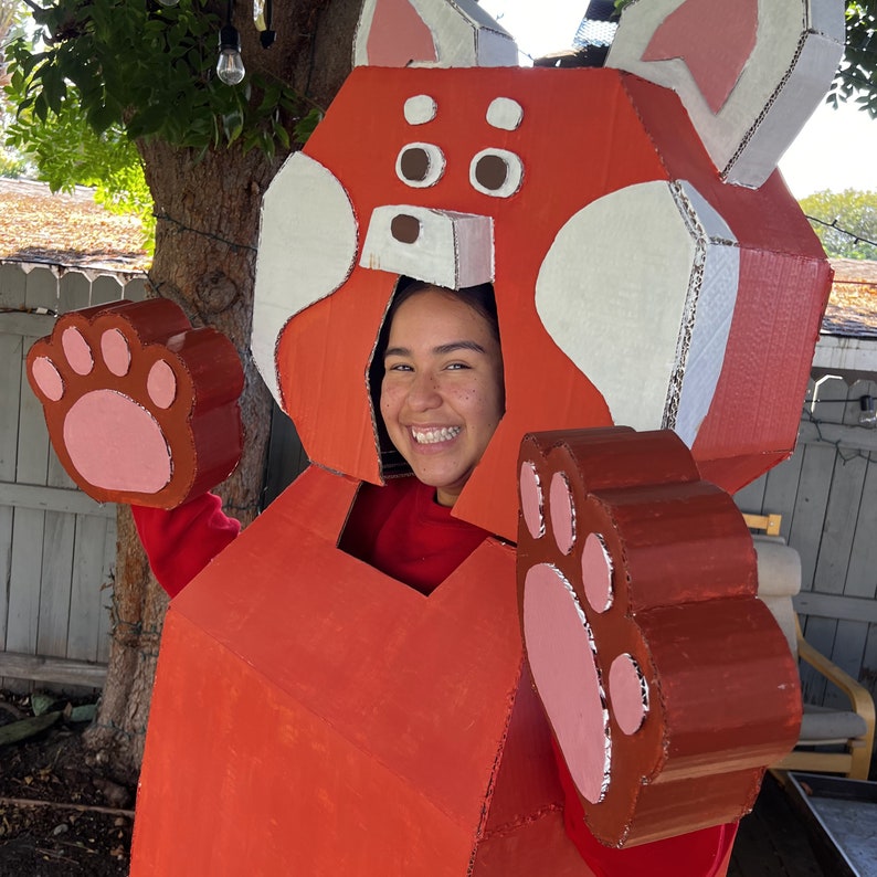 RED PANDA Cardboard Costume Templates PDF D.I.Y Homemade Kid's Crafts ...