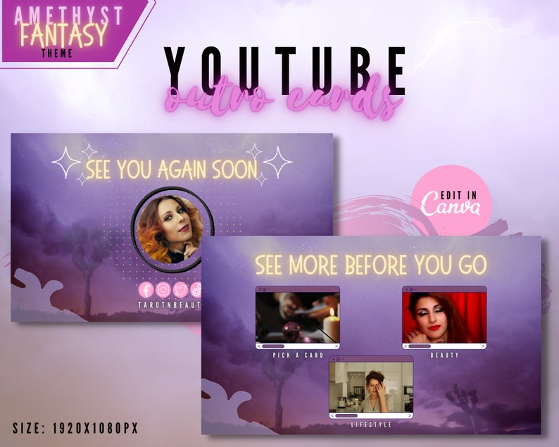 Vlogger - Youtube Channel Kit - Social Media Card - Branding Kit With ...