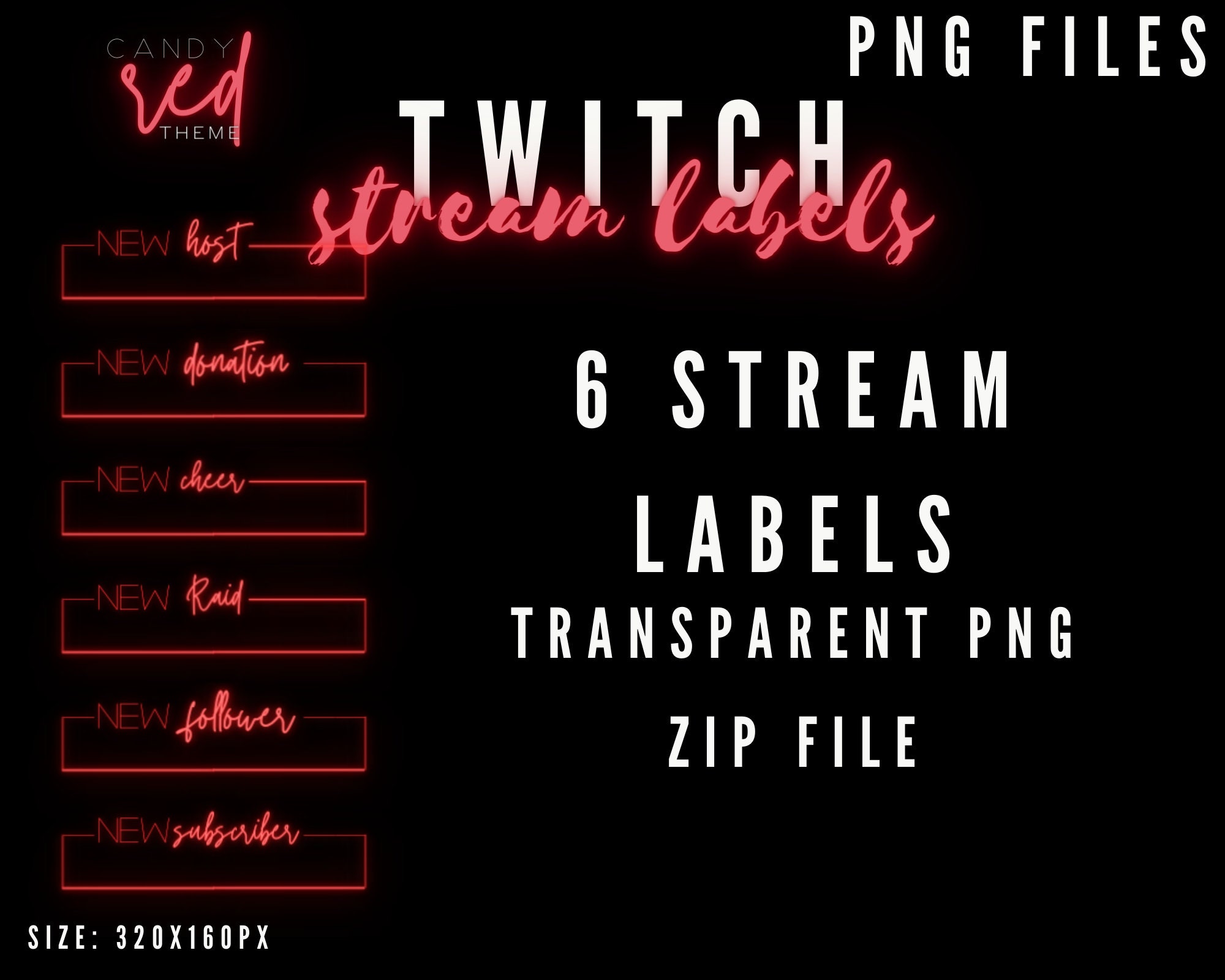 Neon Black & Red Animated Twitch Streaming Package - Labels, Panels ...