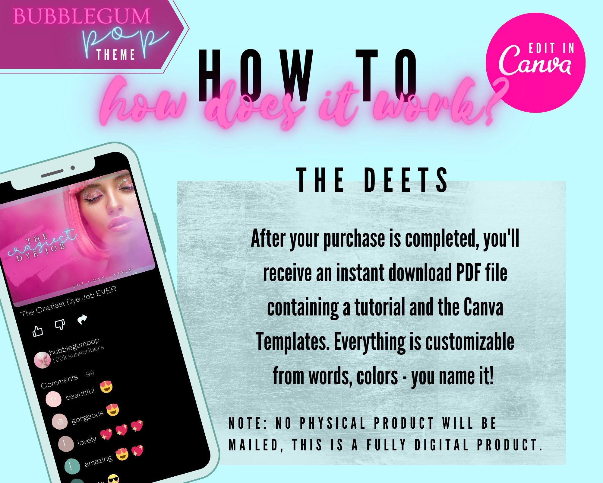 Pink Youtube Channel Kit Banner Intro Outro Thumbnail - Etsy