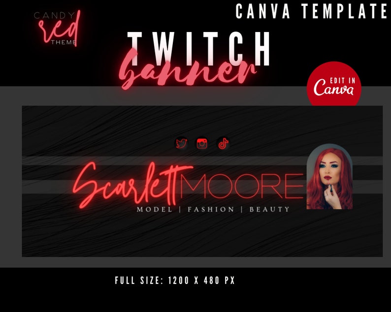 Neon Black & Red Animated Twitch Streaming Package - Labels, Panels ...