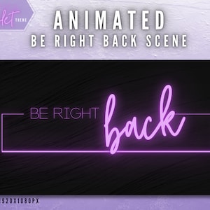 Animated Neon Purple Twitch Streaming Scenes - Screen Pack - Starting ...
