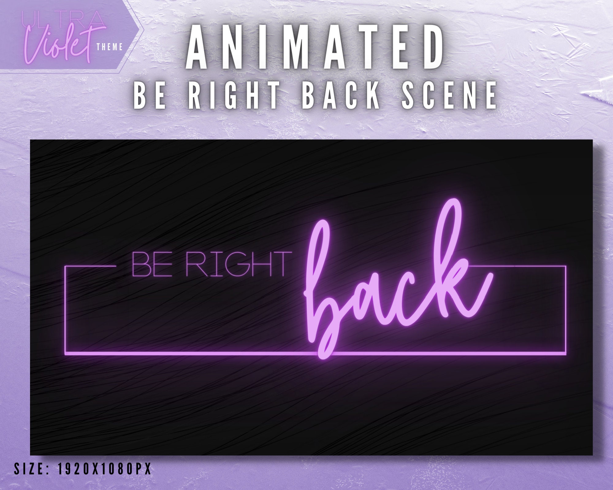Animated Neon Purple Twitch Streaming Scenes - Screen Pack - Starting ...