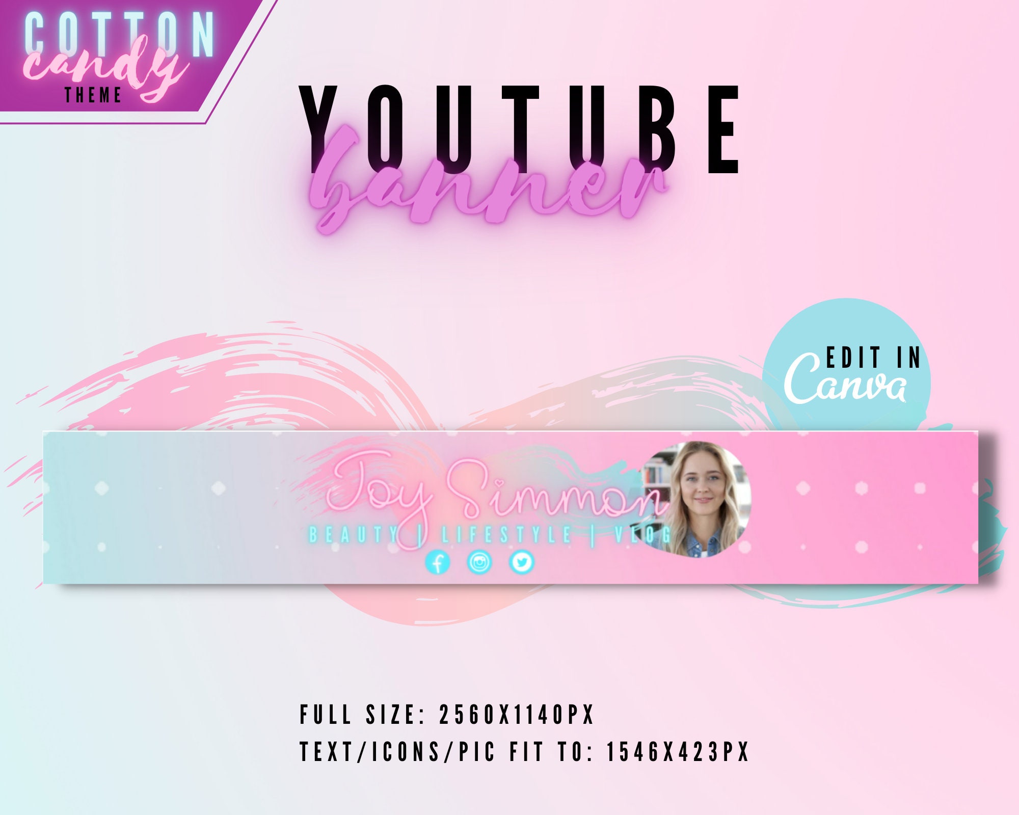 Youtube Channel Kit Social Media Card Branding Kit With - Etsy