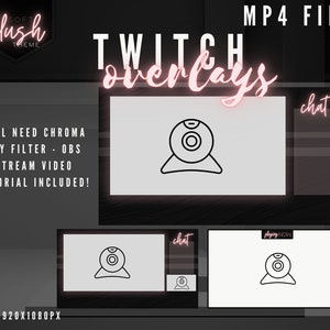 Soft Blush Neon Light Animated Twitch Streaming Package - Labels, Panels, Starting Soon, BRB ...