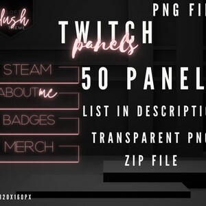 Soft Blush Neon Light Animated Twitch Streaming Package - Labels, Panels, Starting Soon, BRB ...