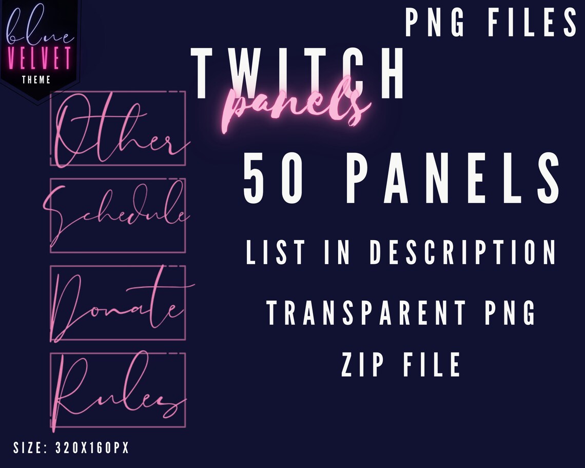 Blue Velvet Pink Animated Twitch Streaming Package Alerts - Etsy