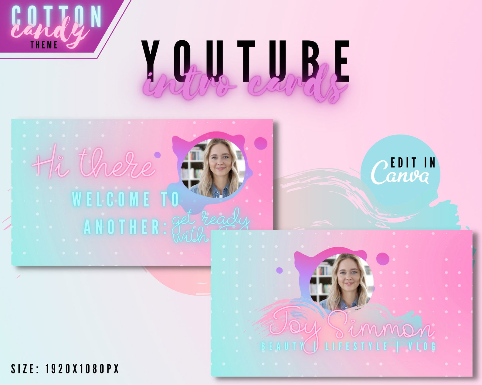 Youtube Channel Kit Social Media Card Branding Kit With - Etsy