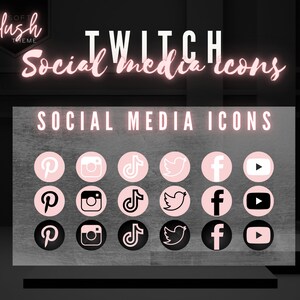 Soft Blush Neon Light Animated Twitch Streaming Package - Labels, Panels, Starting Soon, BRB ...