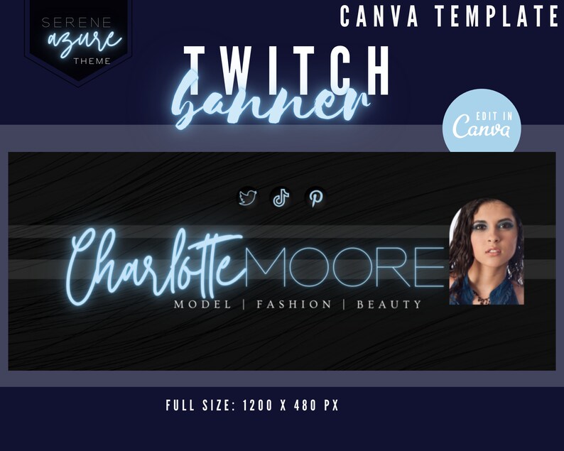 Neon Black & Baby Blue Animated Twitch Streaming Package - Labels ...