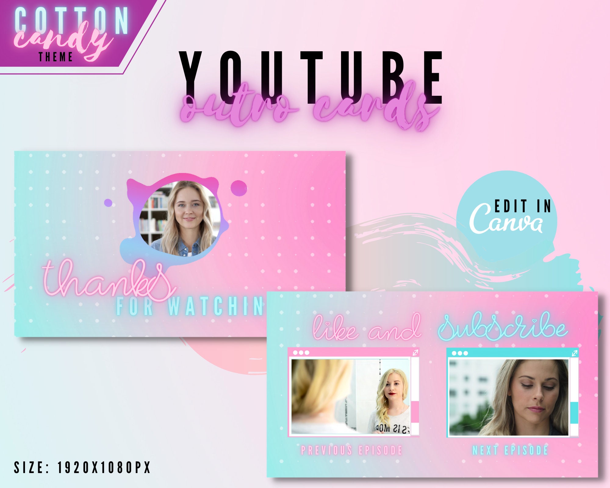 Youtube Channel Kit Social Media Card Branding Kit With - Etsy