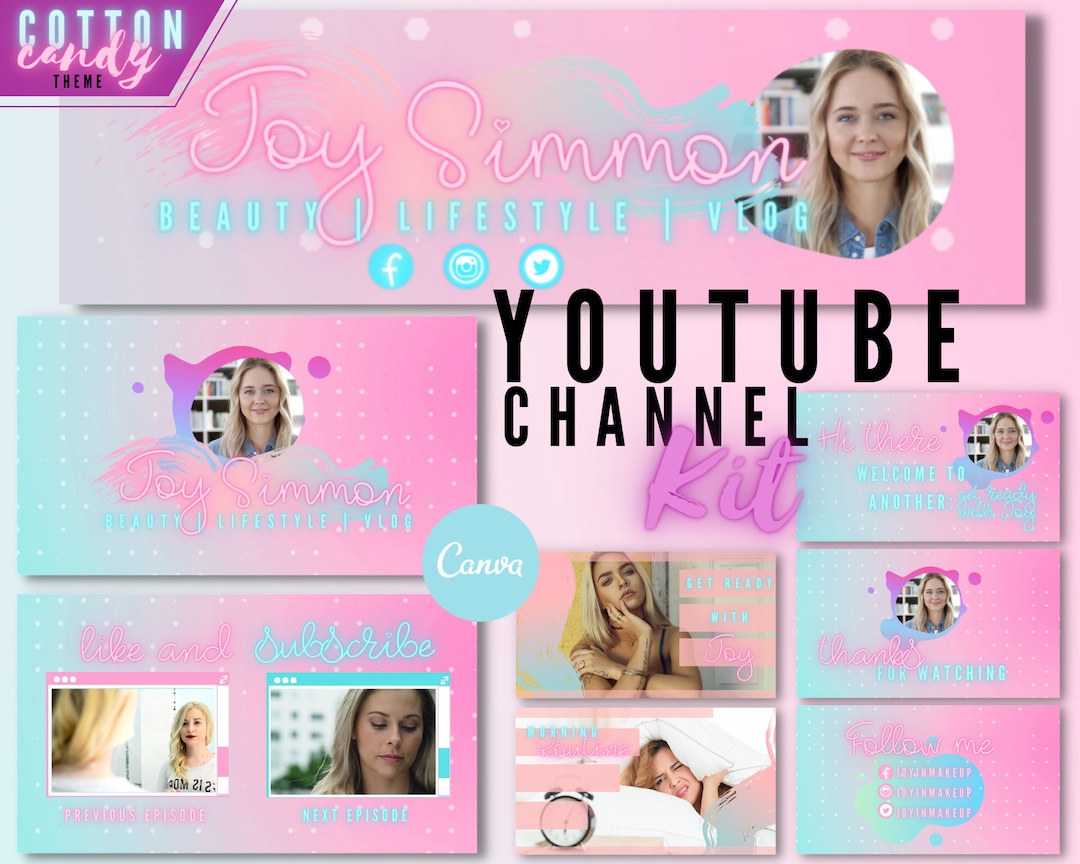 Youtube Channel Kit - Social Media Card - Branding Kit With Banner ...