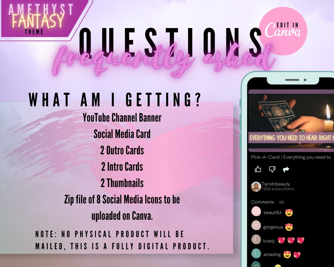 Vlogger - Youtube Channel Kit - Social Media Card - Branding Kit With ...
