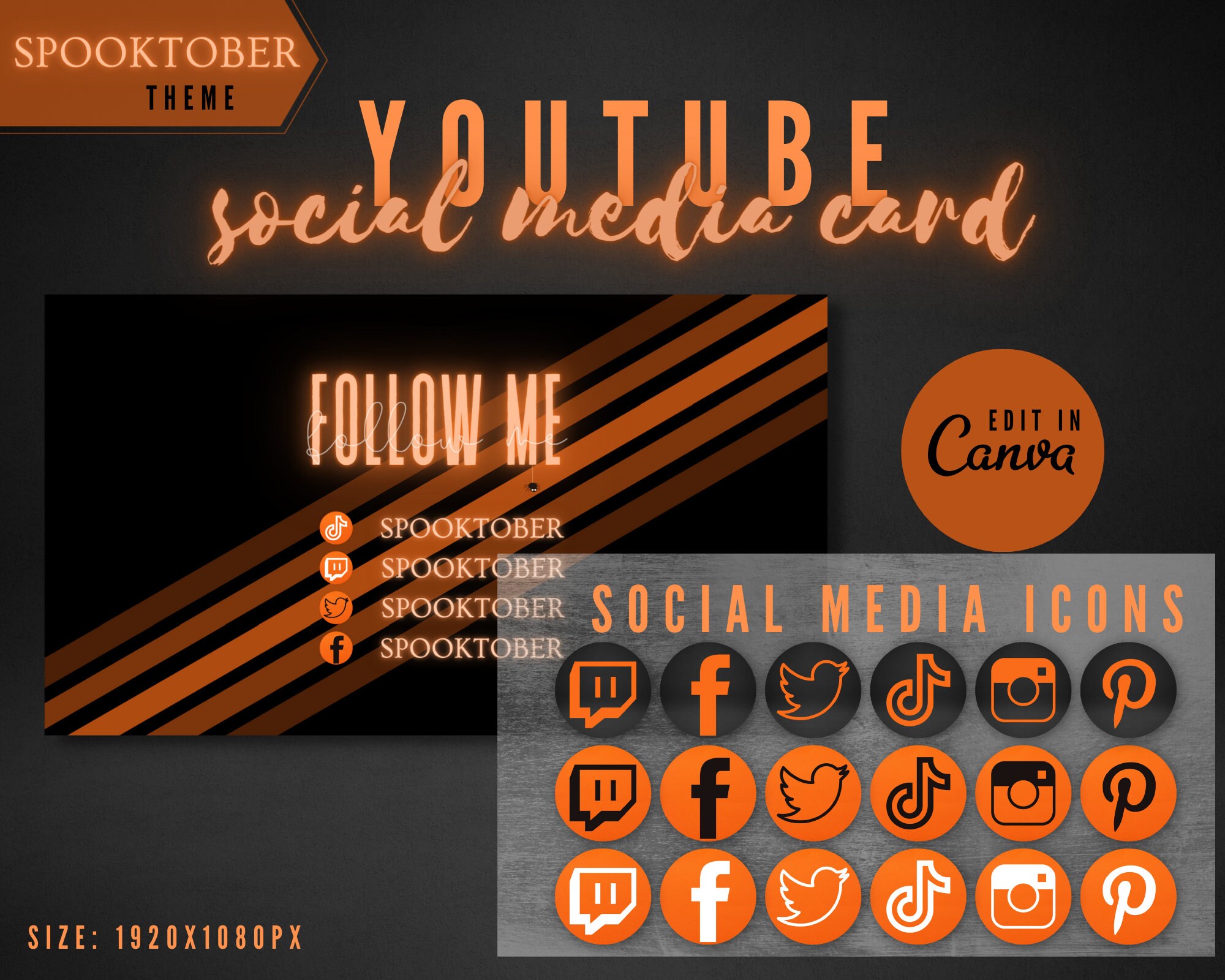 Youtube Channel Kit Spooktober Branding Kit With Banner - Etsy