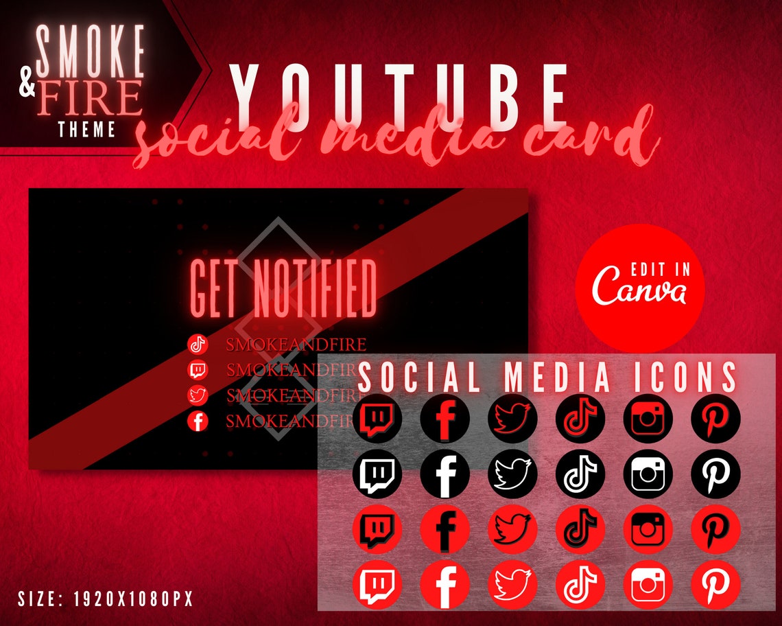 Gamer Youtuber Branding Kit - Youtube Channel Art for Gaming - Red ...