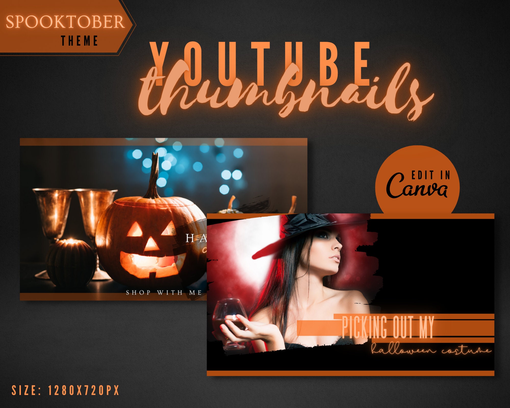 Youtube Channel Kit Spooktober Branding Kit With Banner - Etsy