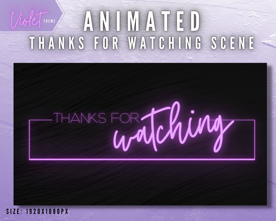 Animated Neon Purple Twitch Streaming Scenes - Screen Pack - Starting ...
