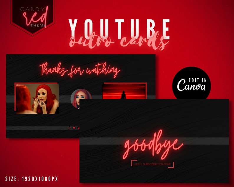 Youtube Channel Kit Neon Branding Kit With Banner Intro | Etsy