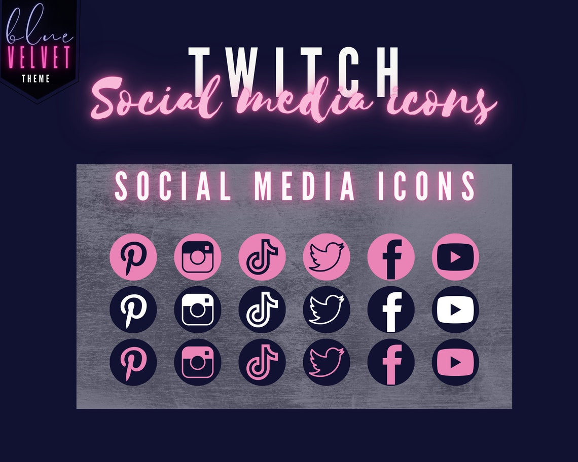 Blue Velvet Pink Animated Twitch Streaming Package Alerts - Etsy