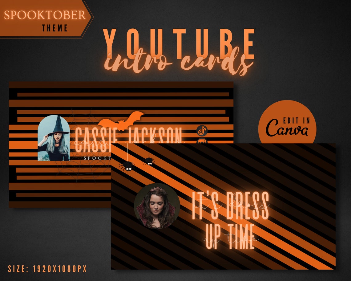 Youtube Channel Kit Spooktober Branding Kit With Banner - Etsy