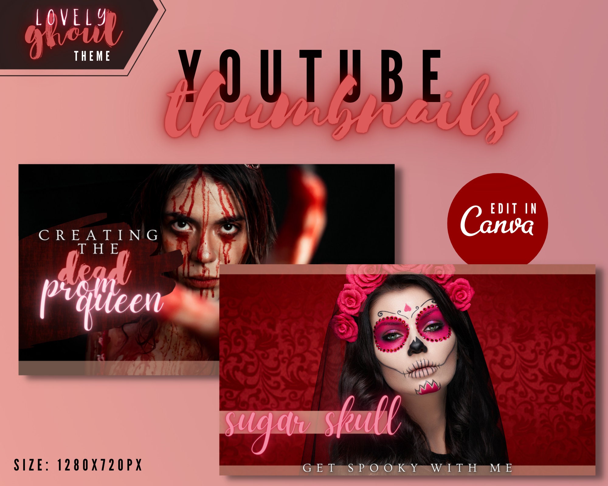 Youtube Intro Horror - Dark Theme Branding Channel Kit - Red, Goth ...