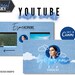 Blue Youtube Branding Kit Channel Art Intro and Outro - Etsy