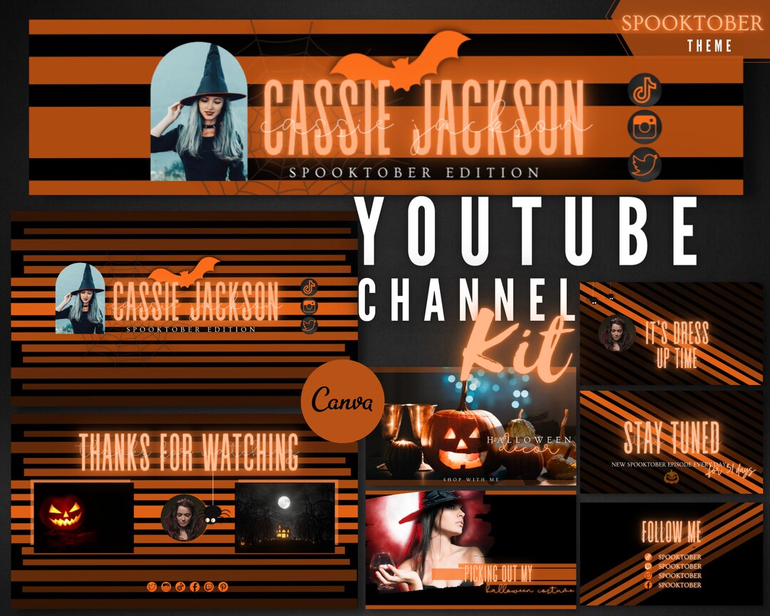 Youtube Channel Kit - Spooktober - Branding Kit With Banner, Intro ...