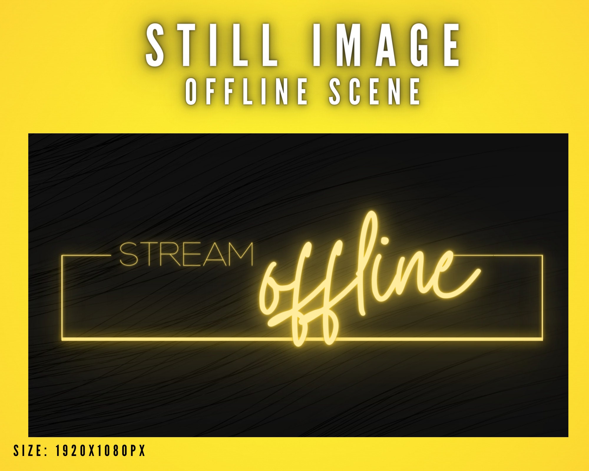 Animated Neon Twitch Streaming Scenes - Screen Pack - Starting Soon, Be ...