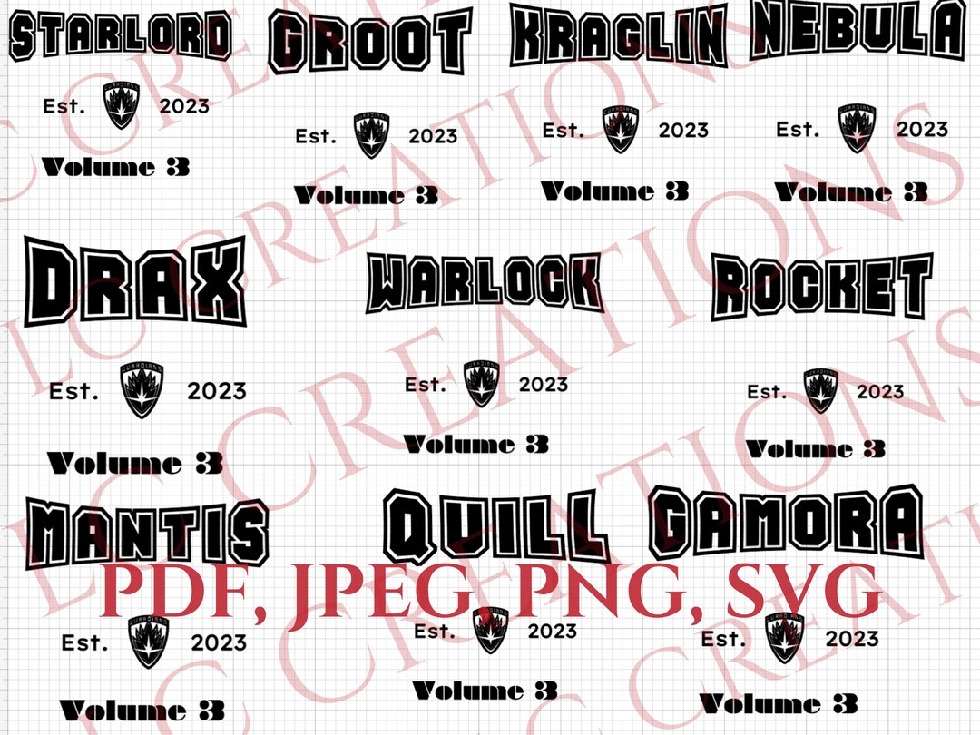 Guardians of the Galaxy Svg, Volume 3 Png, Peter Quill Svg, Marvel Png ...