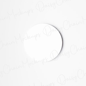 Round White Sticker Mockup, Round Label Tab Mock Up, Minimal Sticker ...