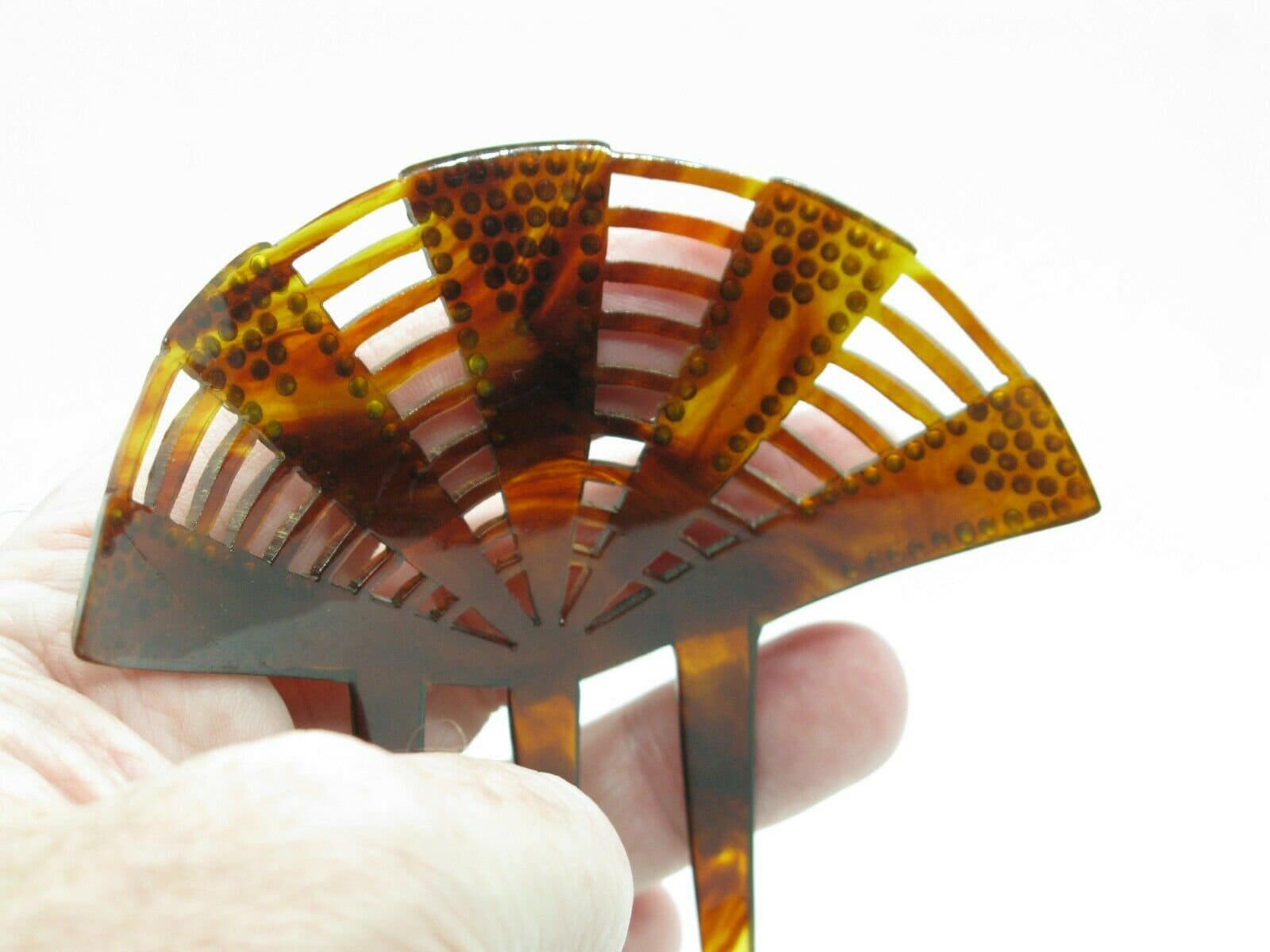 Beautiful Large Vintage Art Deco Tortoiseshell & Gemstone - Etsy