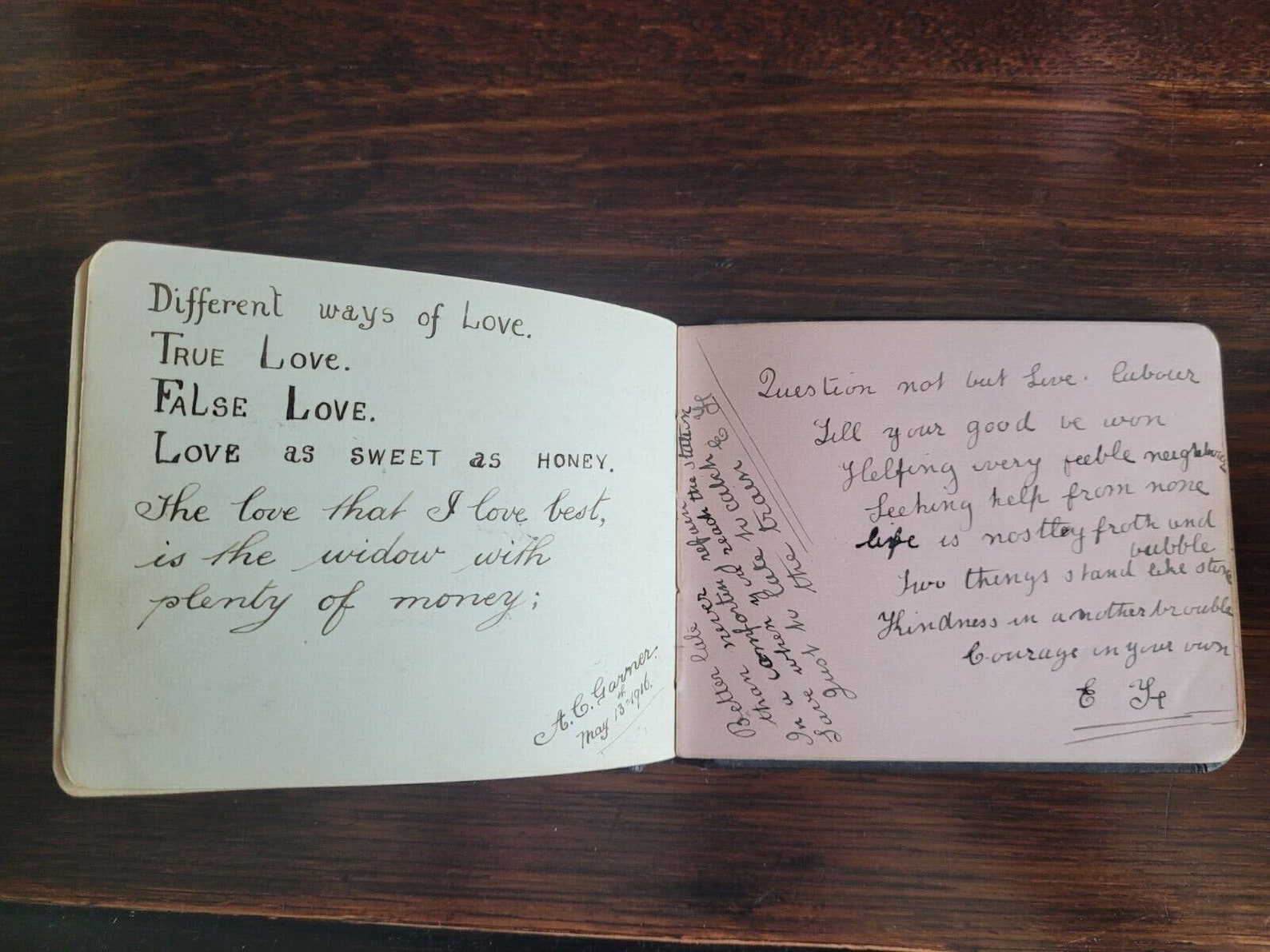 Lovely Antique Edwardian Album of Vintage Poems, Proverbs & Old Quotes ...