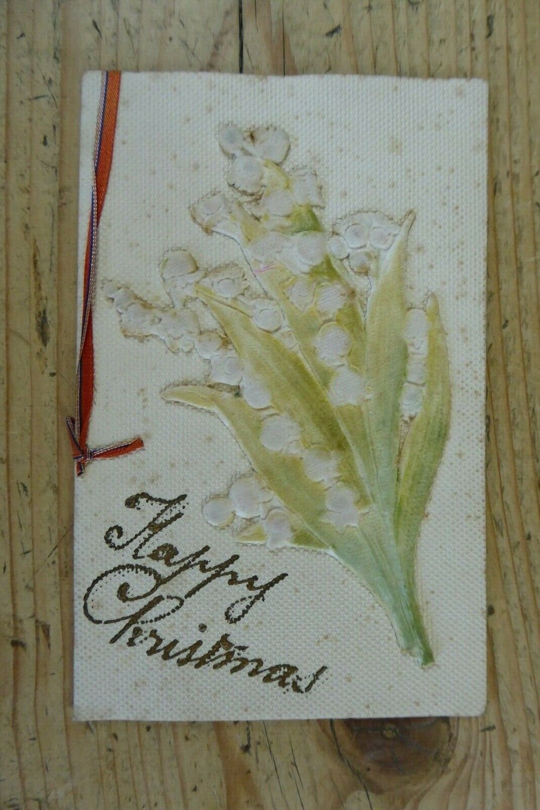 Poignant WW1 Christmas Card, Lily If the Valley, Signed VGC - Etsy